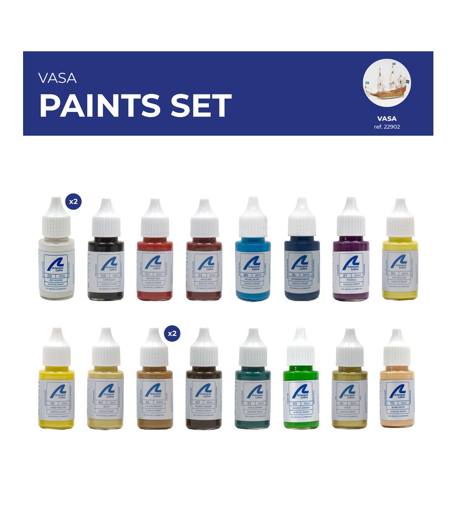 [ AL277PACK10 ] Artesania Latina verf set : Vasa (Wasa) | Modelbouw ...